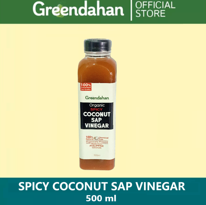 Greendahan Organic Coconut Sap Vinegar (SPICY) 500ml - SugarFree ...