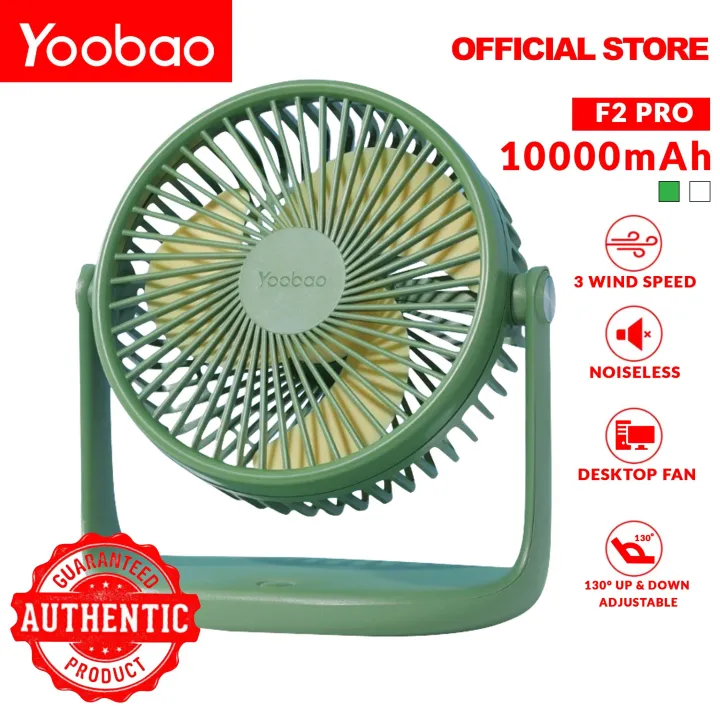 Yoobao F2-Pro Adjustable Desktop Rechargeable Mini Fan with 3 Stall ...