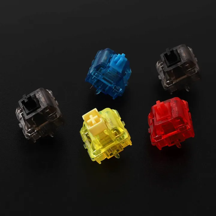 Gateron Ink v2 Switches transparent smokey housing blue yellow red ...
