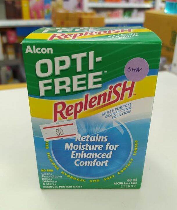 OPTI-FREE Replenish 60ml น้ำยาล้างคอนแทคเลนส์ จากออฟติ-ฟรี ช่วยเก็บความ ...