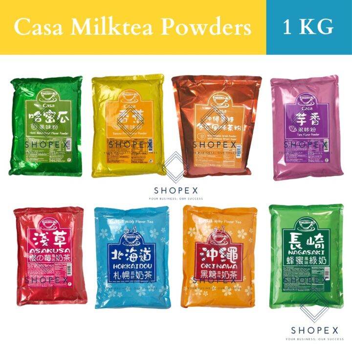 Casa / CTEA Milk tea Powders (1kg/Pack) / Lemon/ Barley/ Matcha/ Taro ...