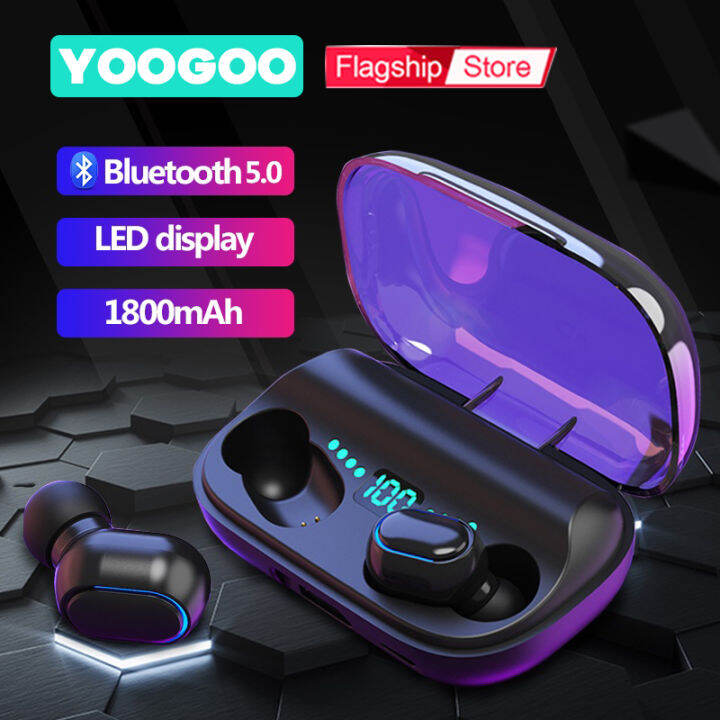 YOOGOO T11 Earbuds Wireless Earphone Bluetooth Headset 5.0 TWS Earpods ...