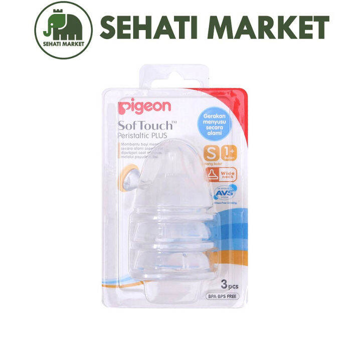 PIGEON SOFTOUCH PERISTALTIC WIDE NECK S3 BLISTER | Lazada Indonesia