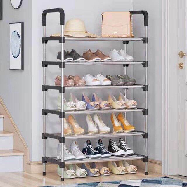 ANGELA HOME 6 Layer Shoe Rack Stainless Steel 6-tier Holds 21 Pair of ...