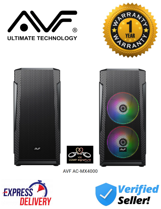 AVF AC-MX4000 PREMIUM M-ATX TOWER PC CASE - WITHOUT FAN / 1 RGB FAN / 2 ...