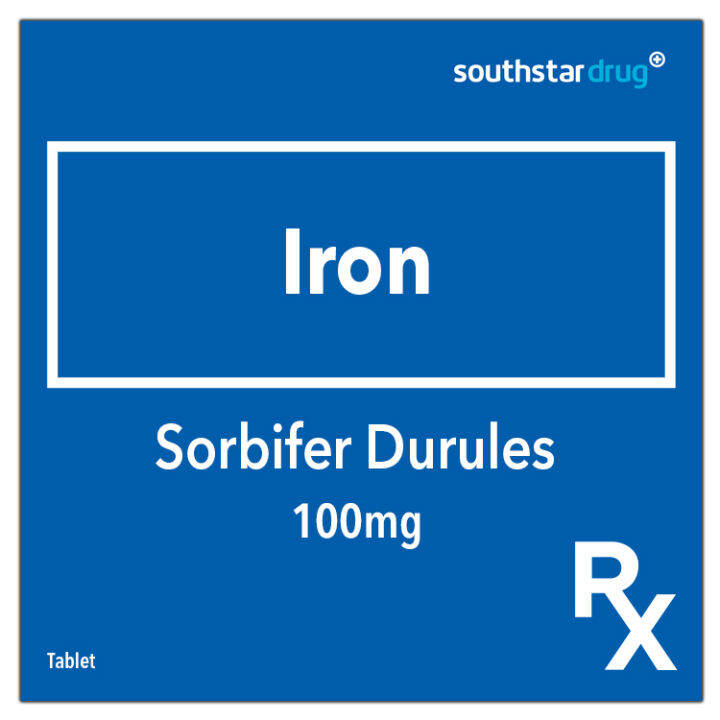 Rx: Sorbifer Durules 100mg Tablet | Lazada PH