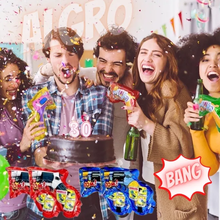 Confetti Cannons Party Handheld Inflatable Gun Firework Cannon ...