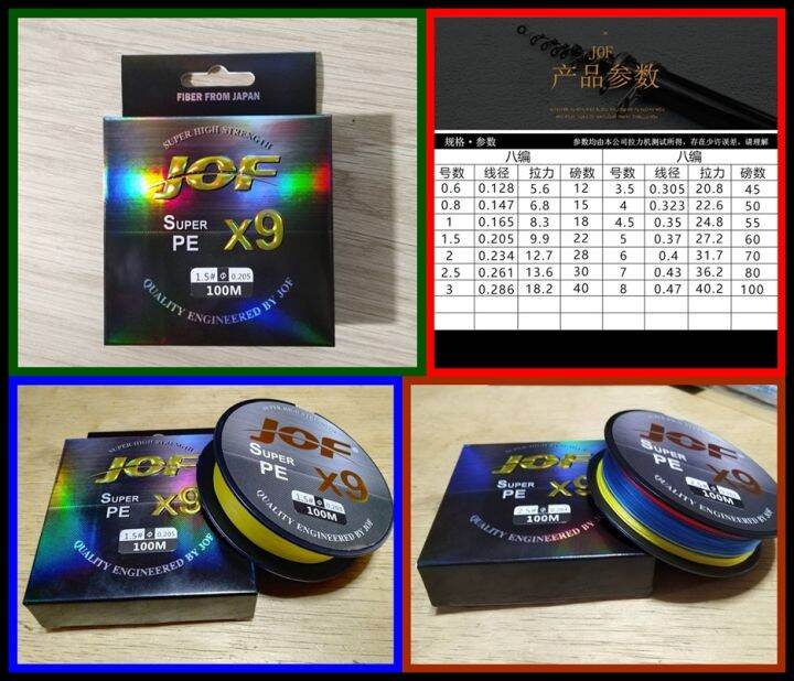 Natfishing สายพีอี Super PE X9 300ม. High Strength by JOF x9 สาย PE ถัก9 ยาว 300ม. Fiber Form ...