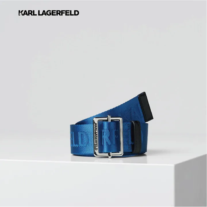 KARL LAGERFELD - K/KARL LOGO WEBBING BELT DARK BLUE เข็มขัด | Lazada.co.th