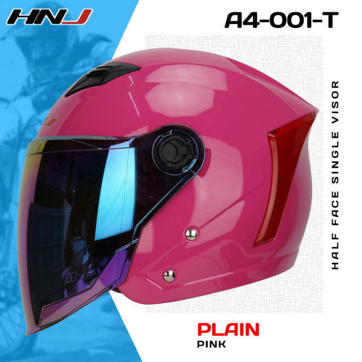 HNJ A4-001-T Women's half face helmet single visor helmet for motorcycle with men | Lazada PH