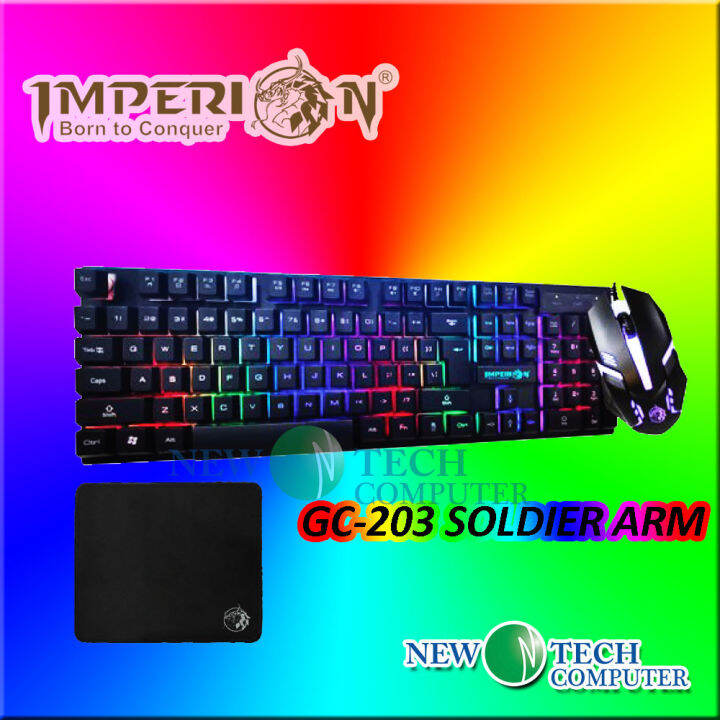 IMPERION GC-203 SOLDIER ARM - 3 IN 1 COMBO (KEYBOARD + MOUSE + MOUSE ...