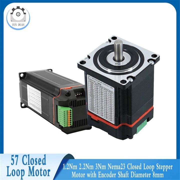 Hybrid Servo Nema23 Closed Loop Stepper Motor with Encoder Shaft Diameter 8mm 57 Motor Drive ...