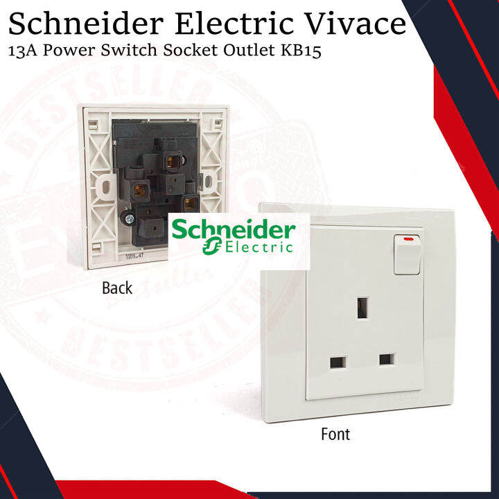13A SWITCH SOCKET OUTLET SCHNEIDER VIVACE KB15 | Lazada