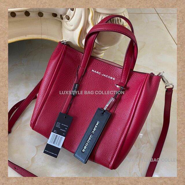 (Small) Marc Jacobs The Tag Tote Leather Shoulder Red Bag | Lazada PH
