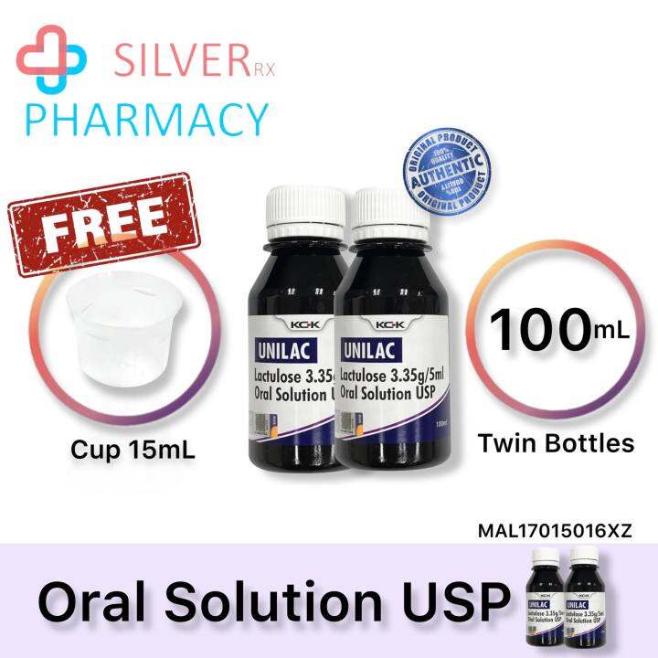 [Exp 05/2026] Unilac Lactulose Constipation 3.35g/ 5ml Oral Solution USP 100ml [Single/Twin ...