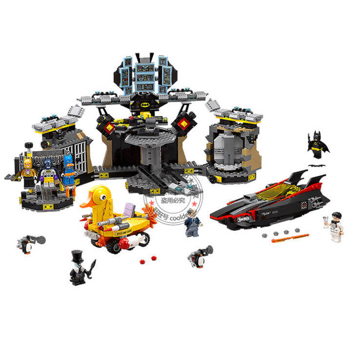 Superhero Batman movie series Bat Cave Raid compatible Lego educational ...