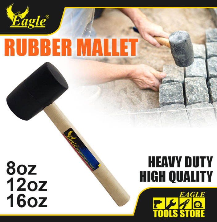 Heavy Duty Rubber Mallet 8oz/12oz/16oz Eagle Professional Tools | Lazada PH