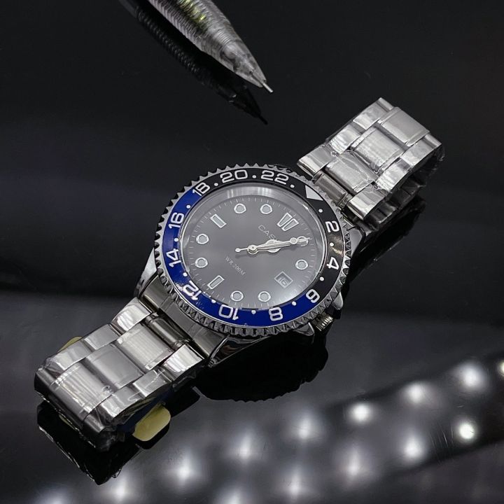 watchtime นาฬิกาข้อมือ ผู้ชาย สายเลท พร้อมวันที่ หน้าปัด 2สี เป๊ปซี่ ...