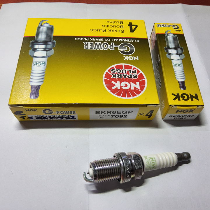 **NGK** หัวเทียนเข็ม BKR6EGP 7092 G-Power Platinum แพ็ค 4 หัว | Lazada.co.th