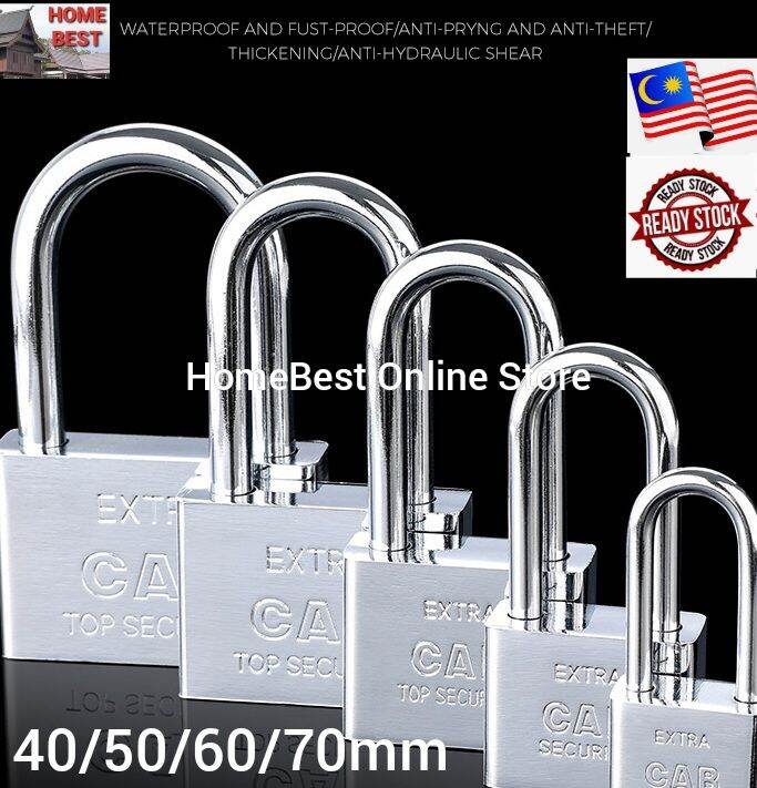 New: SECURITY Padlock Long Beam Steel Shackle Padlock Heavy Duty - 1pc ...