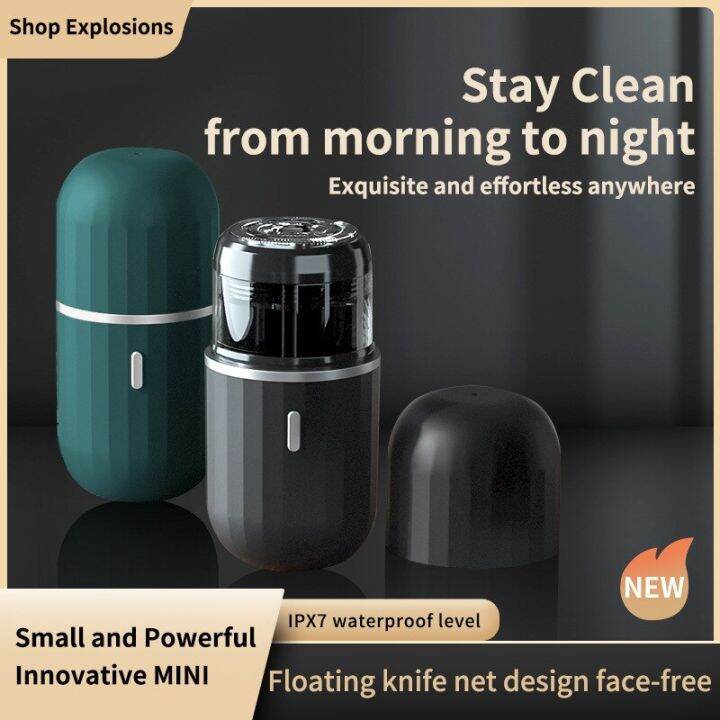 Mini Shaver IPX7 Rechargeable Electric Portable Shaver Whole Body Wash ...
