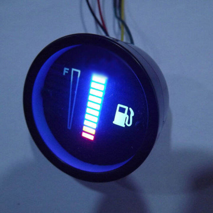 Universal Motor Motorcycle Car Fuel Meter Digital 2" 52mm 12V System ...