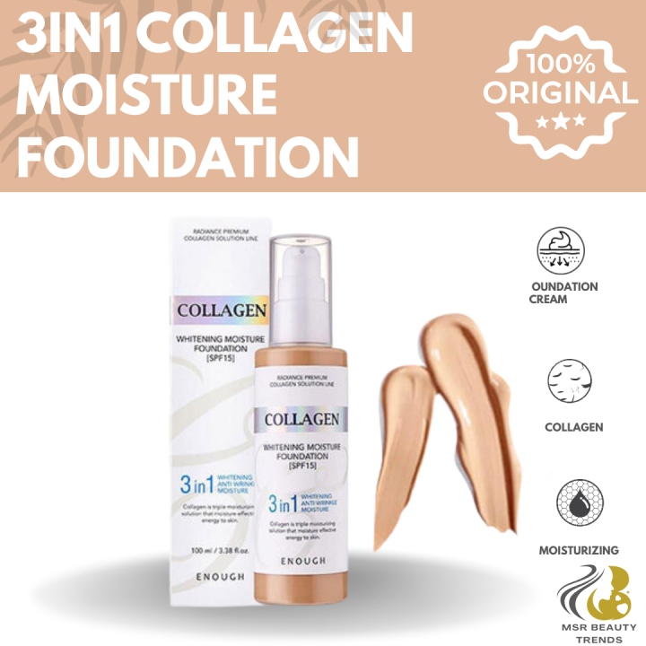 3IN1 ENOUGH COLLAGEN WHITENING MOISTURE FOUNDATION SPF15 | Lazada PH