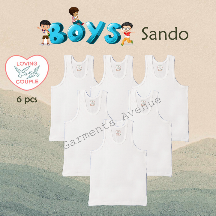 Loving Couple Sando & Tshirt for Boys - sold per 6pcs | Lazada PH