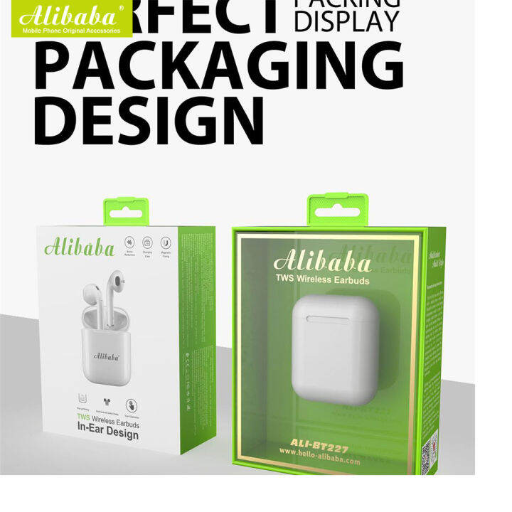 Alibaba Ali-BT227 TWS Wireless Earbuds Bluetooth Airpods Eaprhones ...