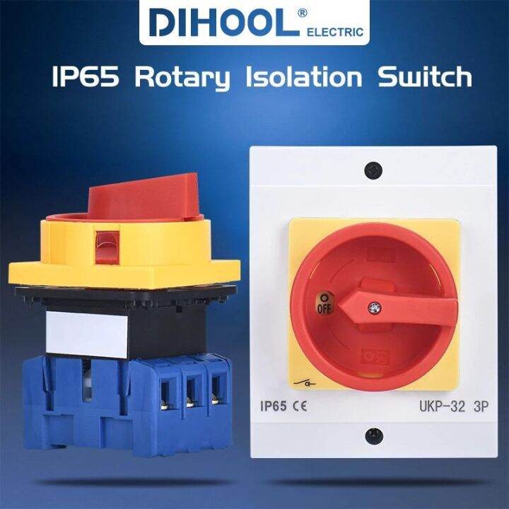 [Hot K] IP65 Padlock Rotary isolator Cam Switch 20A OFF-ON 0-1 4 Poles ...