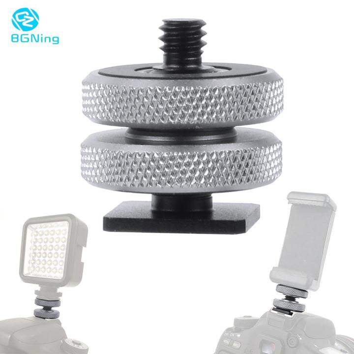 Camera Flash Light Cold Shoe Flash Stand Adapter With 3/8" to 1/4" Inch ...