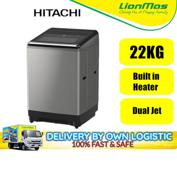 HITACHI 22KG INVERTER WASHING MACHINE SF-220ZFV with Built in Heater ...