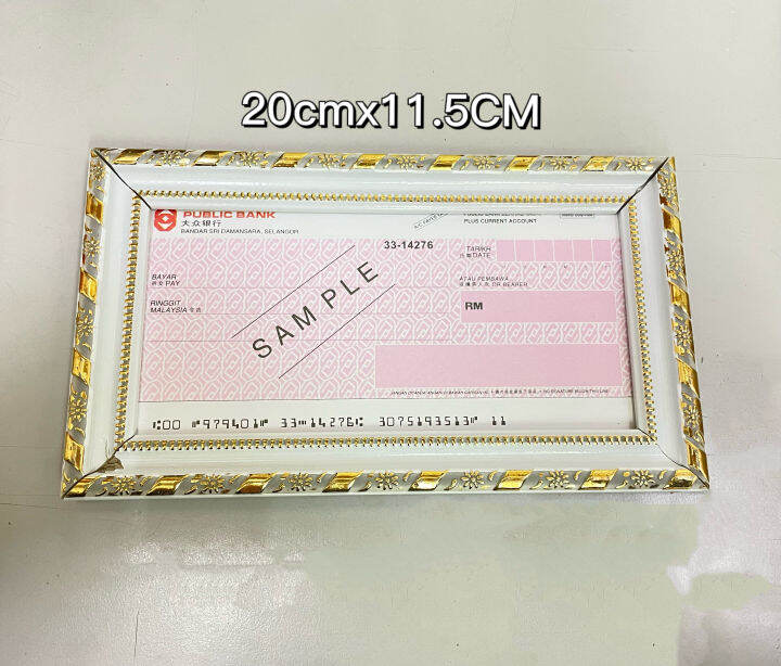 Wood Frame Cheque | Bekas Cek Mas Kahwins | Cheque Frame Hantaran ...