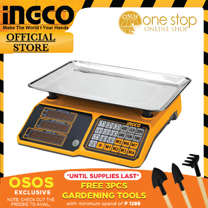 INGCO Electronic Digital Weighing Scale 30KG Capacity HESA3303 •OSOS ...