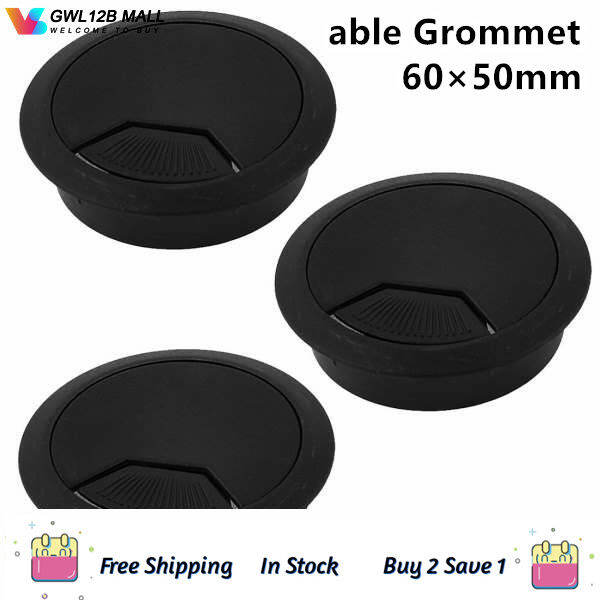 60mm Computer Desk Table Grommet Cable Port Wire Hole Cover 3 Pcs ...