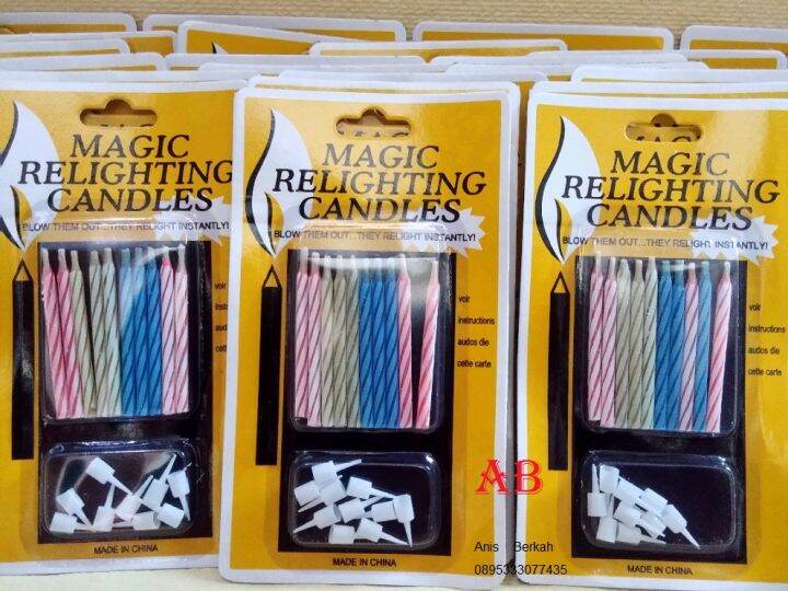 Lilin Magic | 6 Pack (kemasan) 1 kemasan isi 10 lilin | Lazada Indonesia