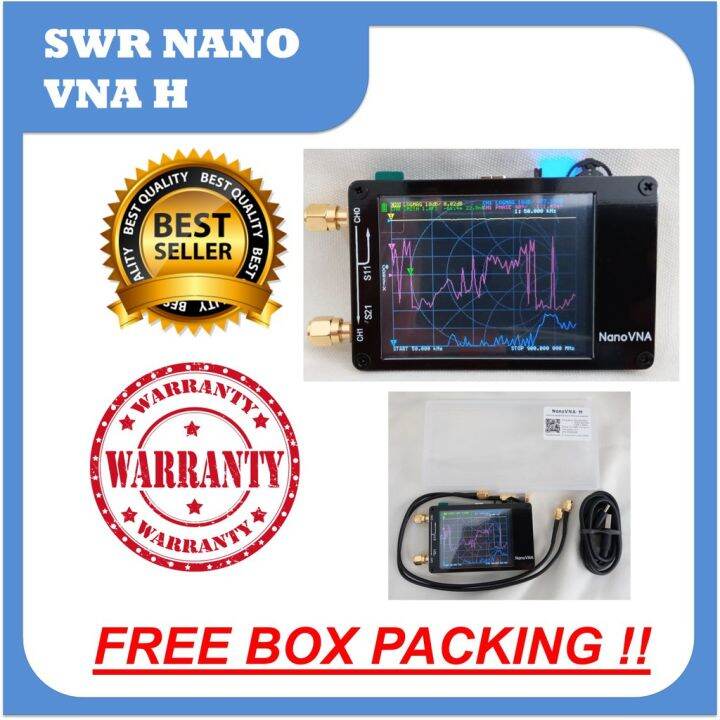 SWR NANO VNA H, Swr meter Ht antena NanoVnaH NanoVna-H tuner power digital analyzer murah anten ...