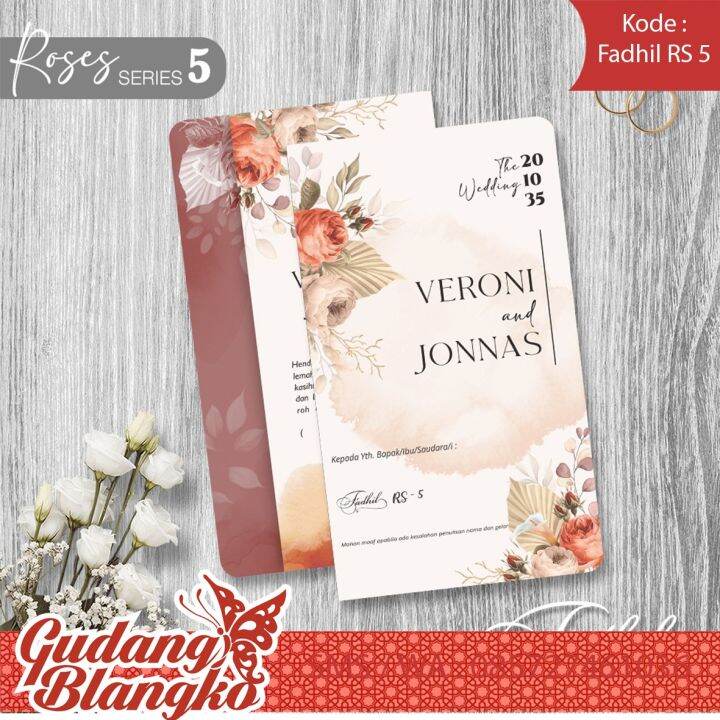 Blangko Kartu Undangan Pernikahan Unik Terbaru Fadhil RS-5 Isi 100 pcs Harga Murah Gratis File ...