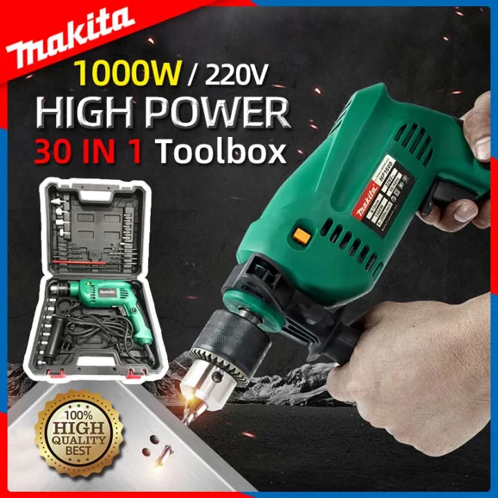 Electric Impact Drill Power Tools Set accessories box woodworking hand ...