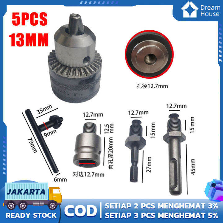 (Dikirim Dari Jakarta)Kepala Chuck 13 mm 1/2" inch Perkakas Bor Tangan ...