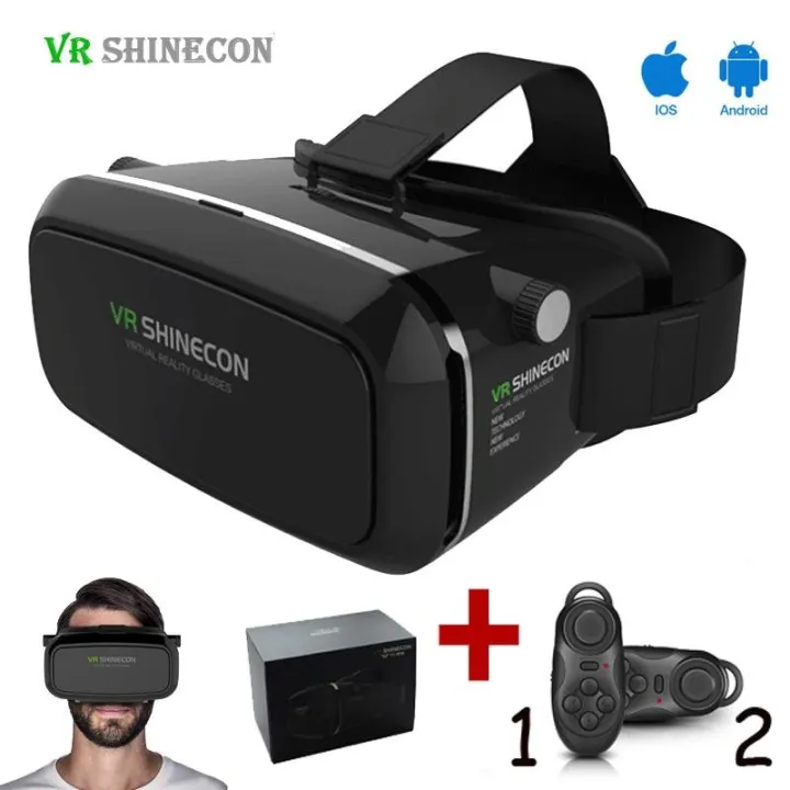 Shinecon ความเป็นจริงเสมือน VR 3D ชุดหูฟังแว่นตากระดานการ์ดกูเกิล3D ...