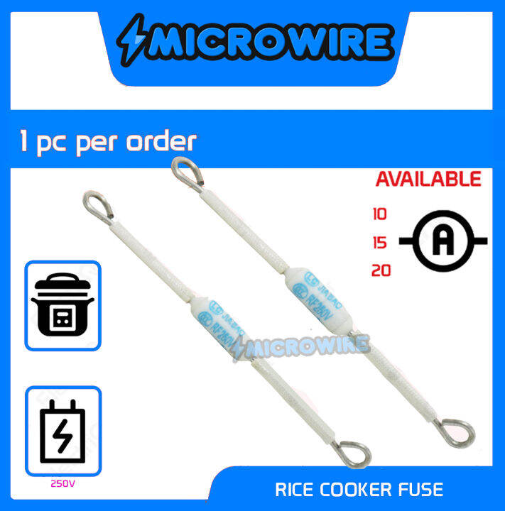 RF Thermal Fuse 250V 10A 15A 20A Ceramic Temperature fuse for Rice ...