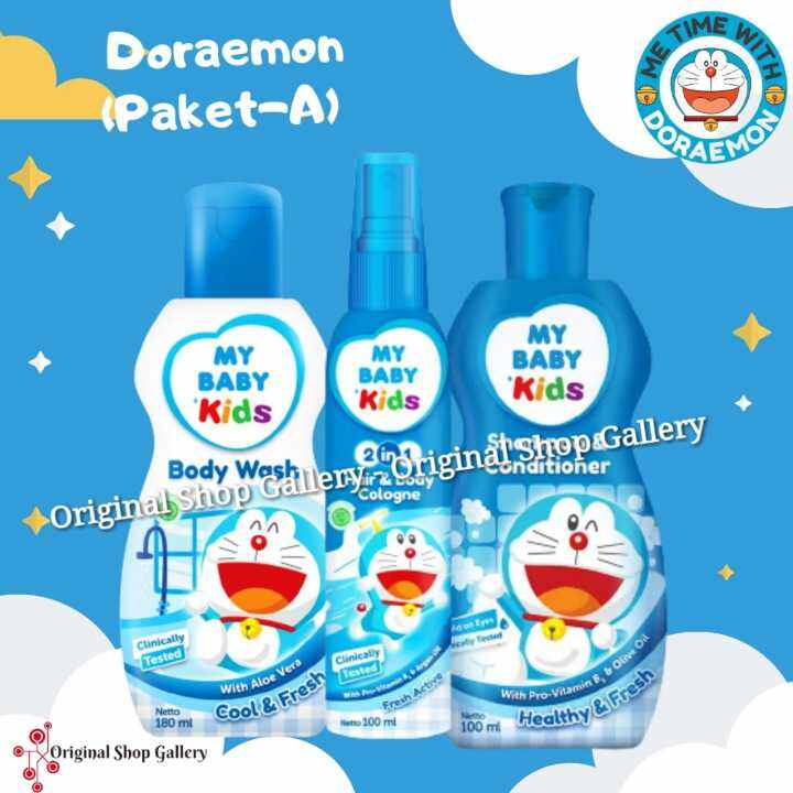 Paket Perlengkapan Mandi Anak My Baby Kids Doraemon Series varian Blue ...
