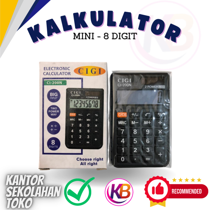 Calculator / Kalkulator Cigi (CI-200N) / 8 Digits / Kalkulator Kecil ...