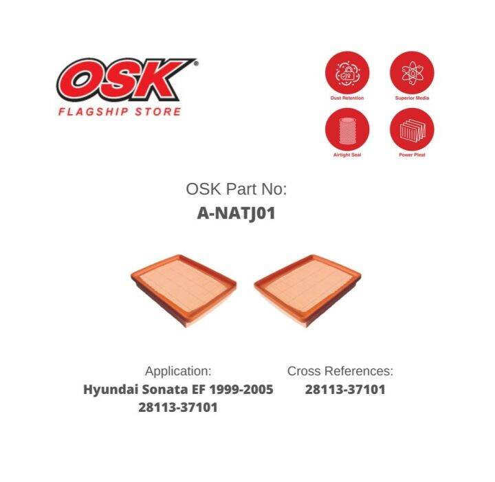 OSK AIR FILTER for Hyundai Sonata EF 1999-2005 Korea Aftermarket Air ...