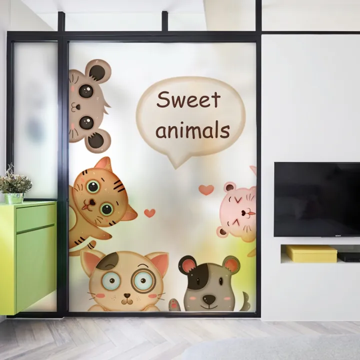 Glass stickers pet shop window shading frosted stickers bathroom peep ...