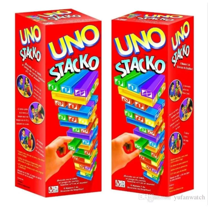Uno Stacko / Mainan Balok Susun Tower Stacko / Board Games Uno Stacko ...