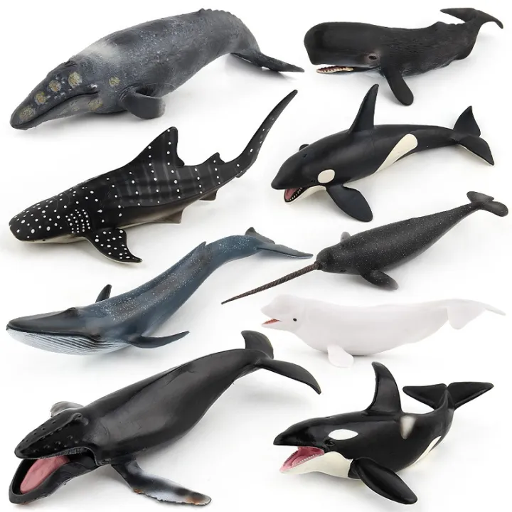 Simulation resin musk White whale whale blue whale whale marine animal ...