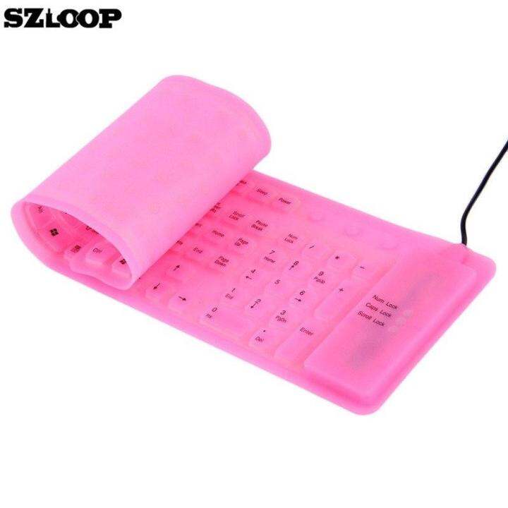 USB Silicone Rubber Waterproof Flexible Foldable Keyboard For PC ...