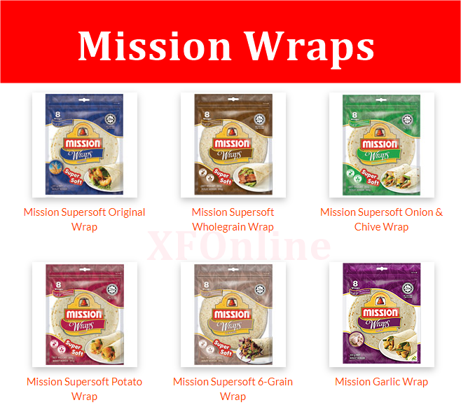 Mission Wraps Original / Onion & Chives / Potato / Wholegrain / 6 ...